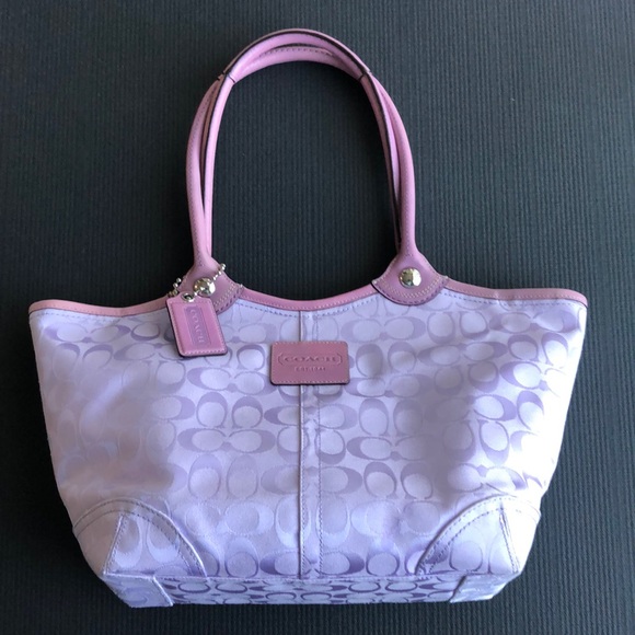 Coach | Bags | Coach Logo Tote In Lilac | Poshmark